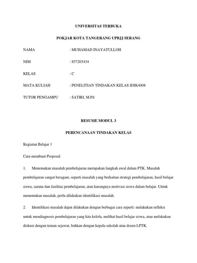 Resume Modul 3 & 4 | PDF | Karier & Perkembangan