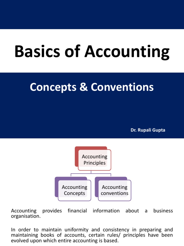 Basics of Accounting 2 Concepts and Conventions | PDF | Accounting ...