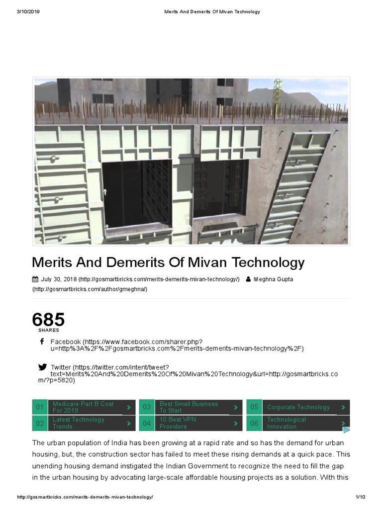 Mivan Technology: Pros and Cons | PDF | Concrete | Green Building