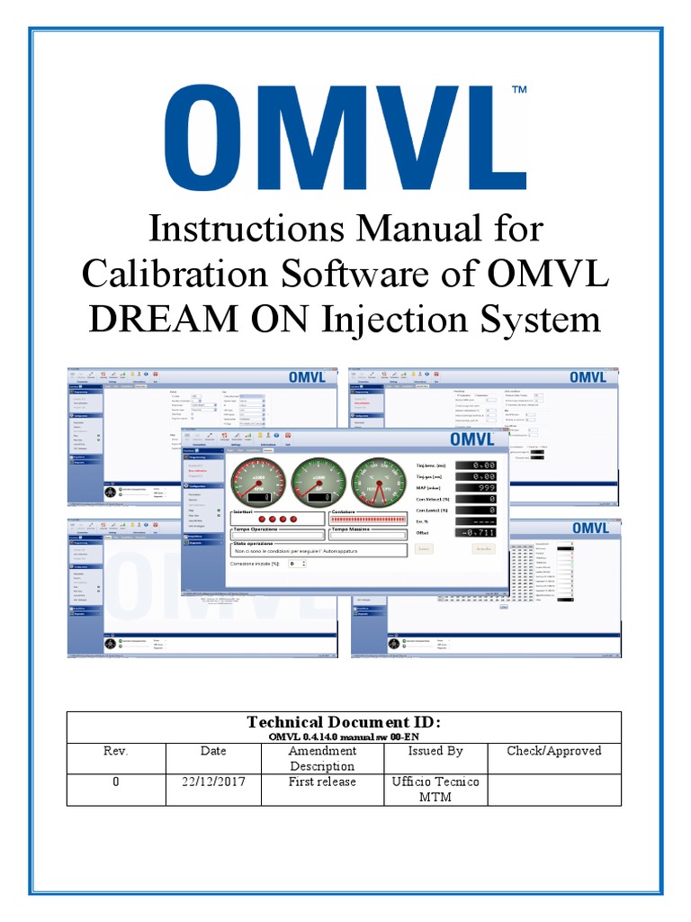 Instructions Manual For Calibration Software of OMVL DREAM ON Injection ...