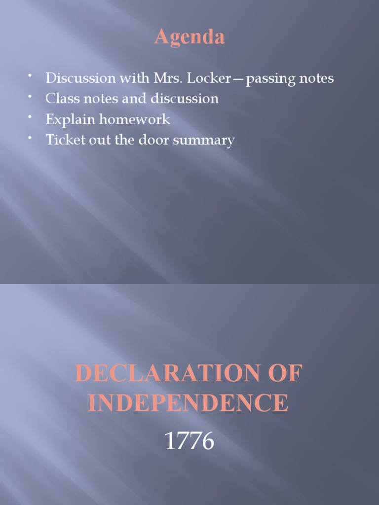 Declaration of Independence Notes | PDF | United States Declaration Of ...