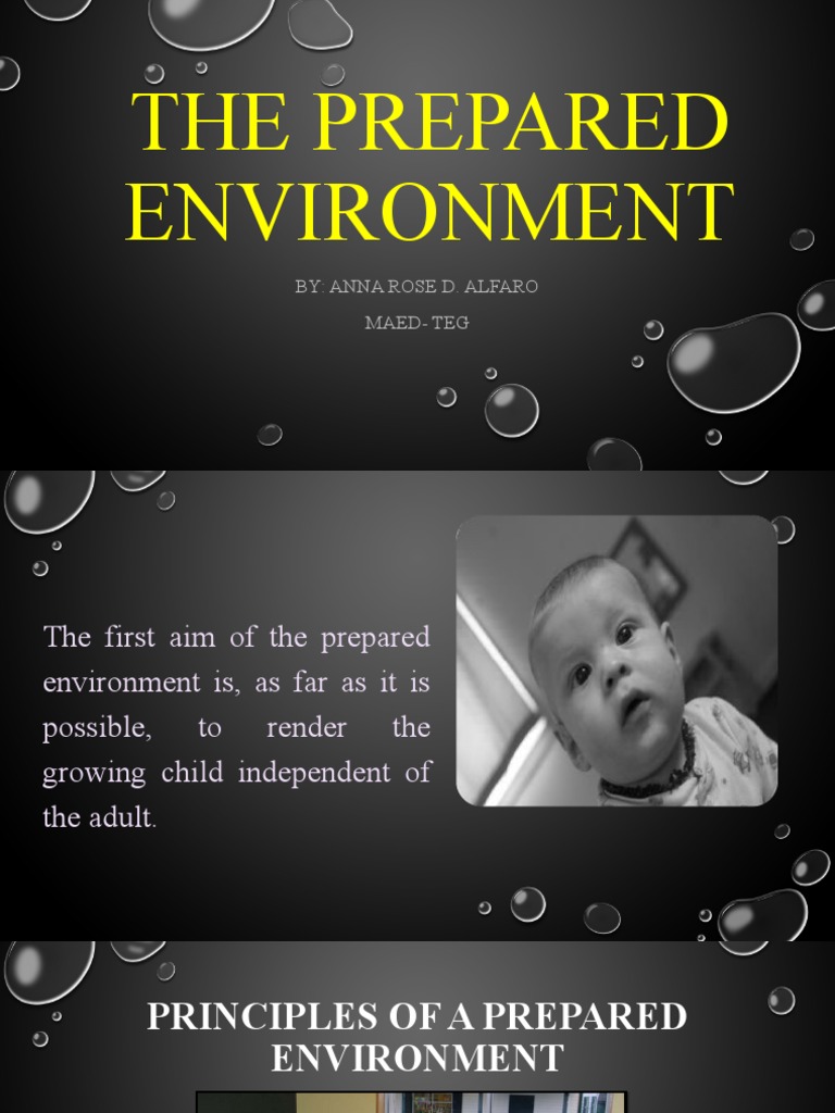 ANNA ROSE D. ALFARO - The Prepared Environment (Montessori) | PDF ...