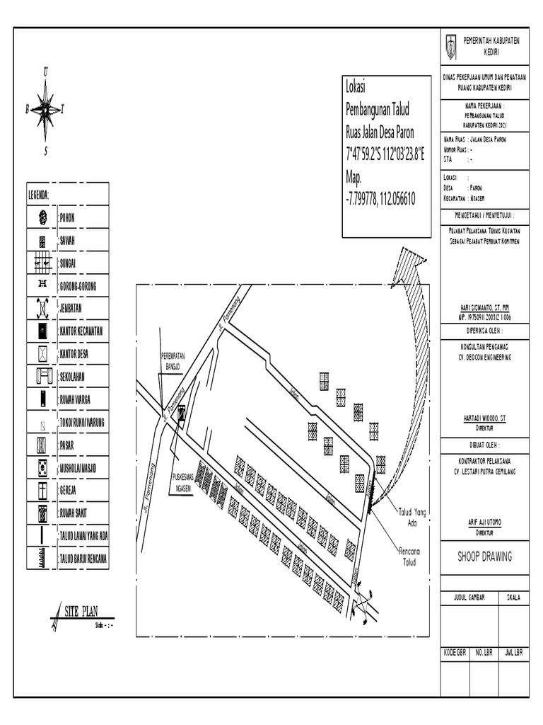 09 Gambar Ruas Jalan Desa Paron - Shop Drawing | PDF
