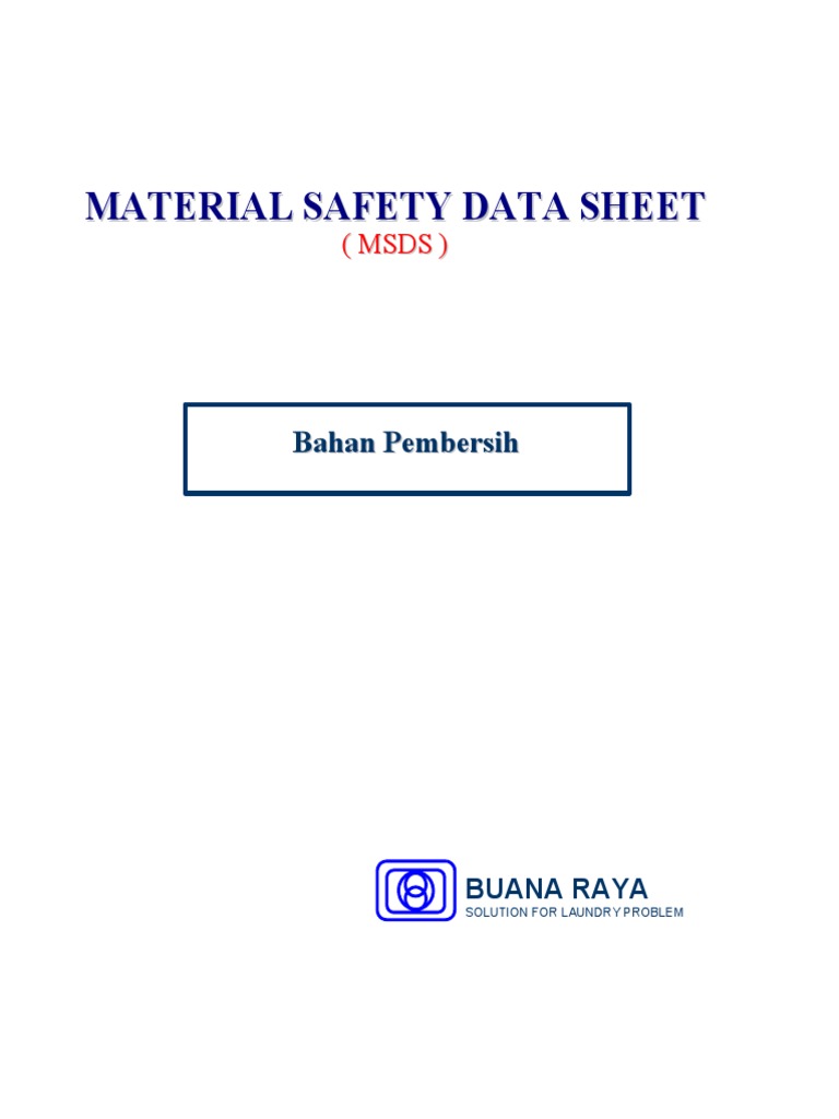 MSDS Bahan Laundry | PDF