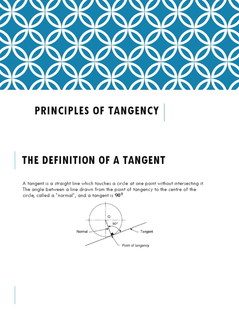 Principles of Tangency | PDF | Circle | Tangent