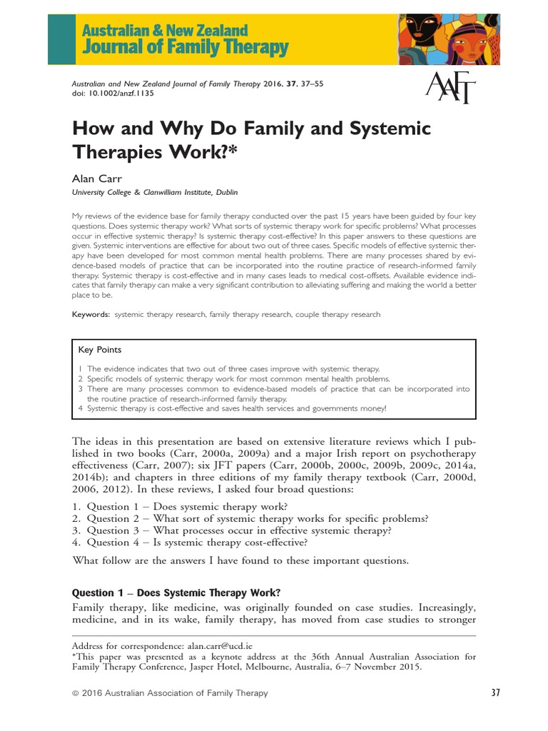 Carr (2016) How and Why Do Family and Systemic Therapies Work ...