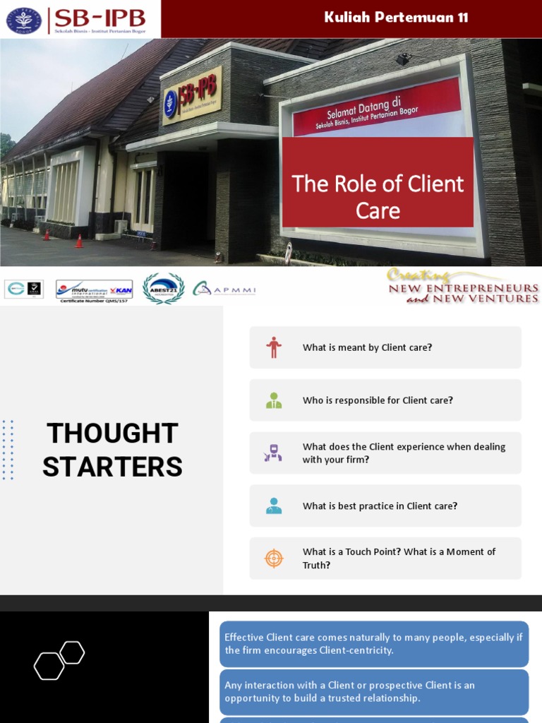The Role of Client Care (By Lokita Rizky M) | PDF | Consultant | Business