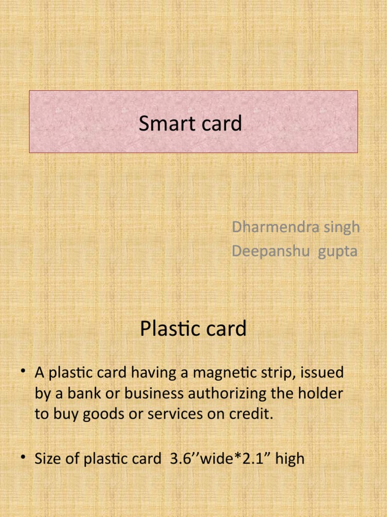 Smart Card: Dharmendra Singh Deepanshu Gupta | PDF | Smart Card ...