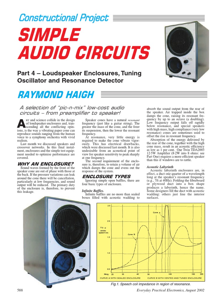 Loudspeaker Enclosure Design Guide | PDF | Loudspeaker | Resonance