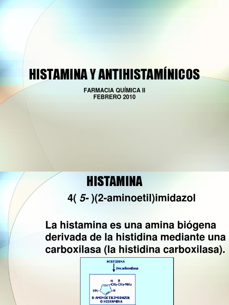 HISTAMINA Y ANTIHISTAMÍNICOS (2) 2010 2p | PDF | Alergia | Drogas