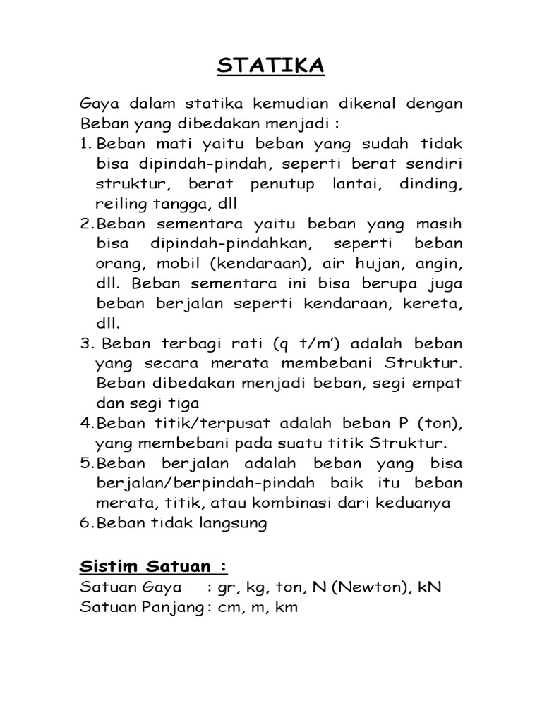 02a. Statika Dasar | PDF