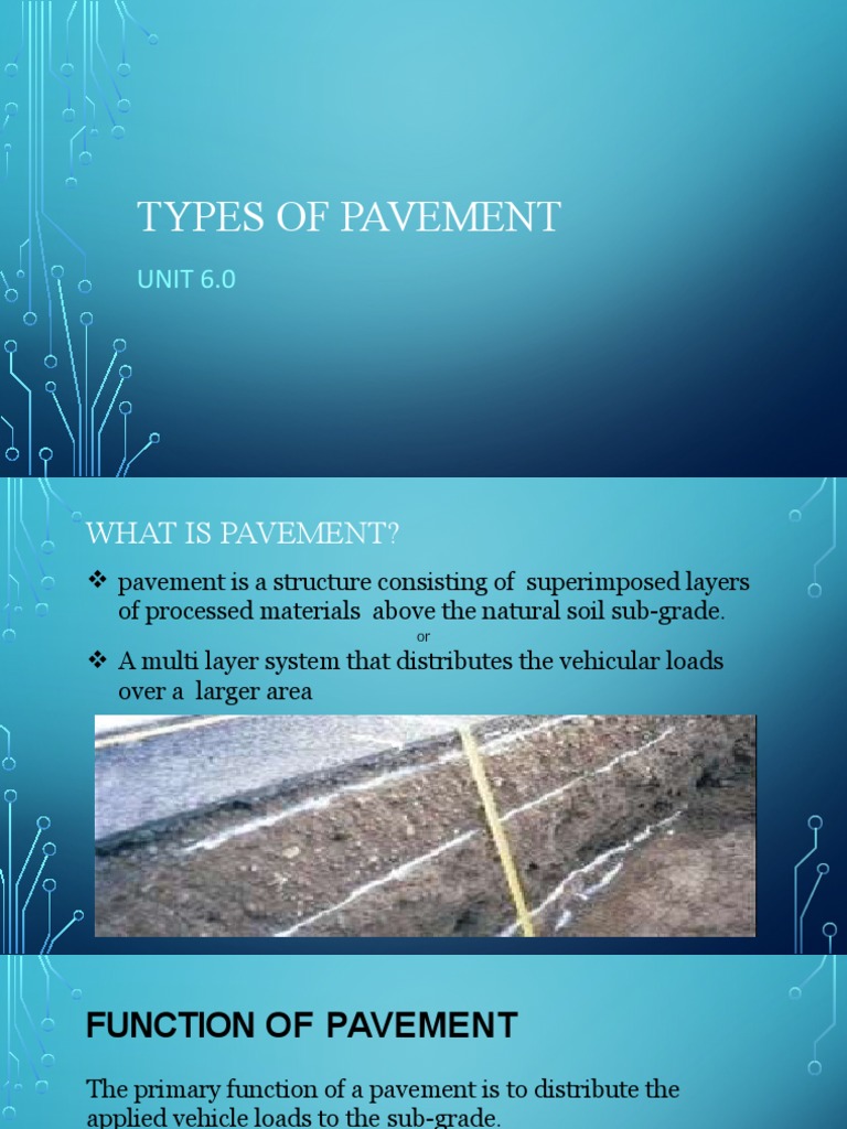 Types of Pavement: UNIT 6.0 | PDF | Road Surface | Stress (Mechanics)