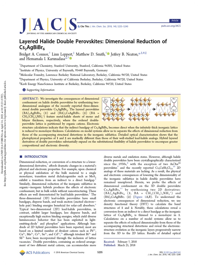 Jacs 8b01543 | PDF | Band Gap | Electronic Band Structure