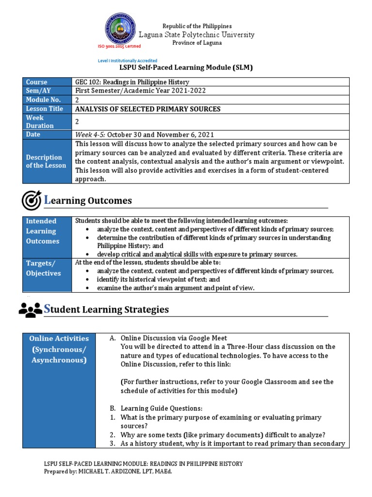 Analyzing Primary Sources in History | PDF | Primary Sources | Writers