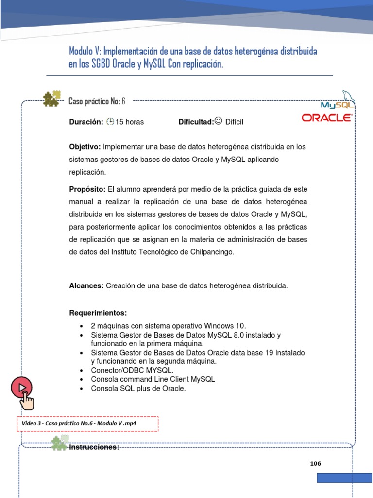 Replicación Bases de Datos Heterogéneas MySQL-Oracle | PDF | Mi sql | Bases de datos