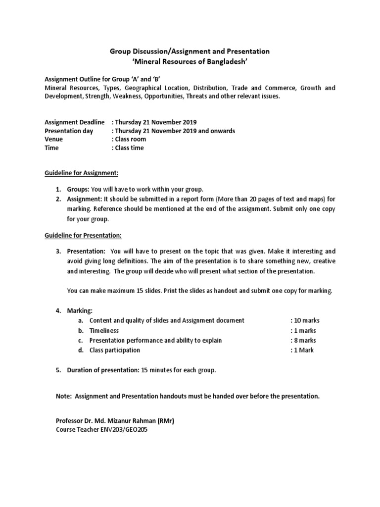 Assignment I GEO205 | PDF