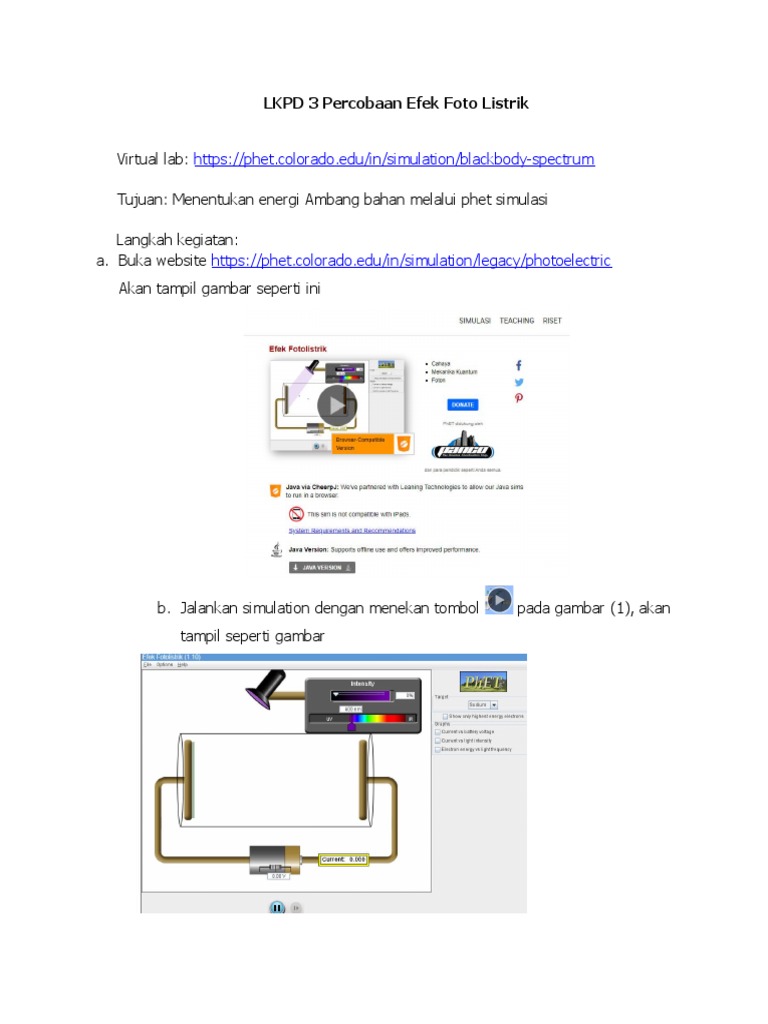 LKPD 3 (Efek Foto Listrik) | PDF