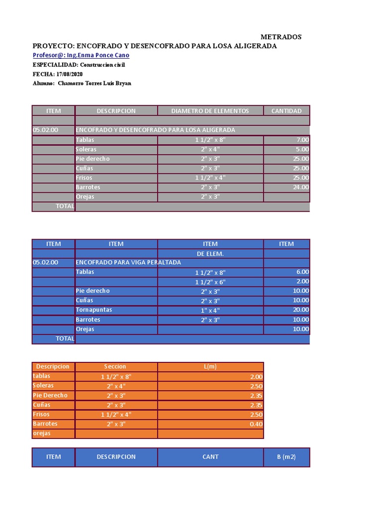 Bryan Excel Maderas | PDF