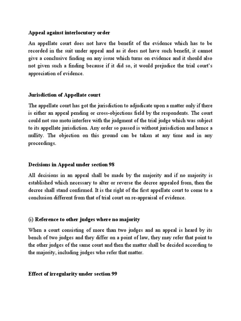 Interlocutory Order Appeal Guidelines | PDF | Appeal | Decree