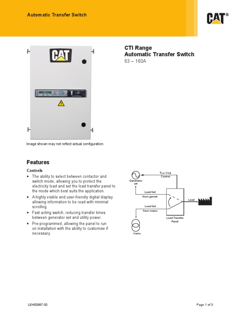 CTI Range Automatic Transfer Switch | PDF | Mains Electricity | Switch