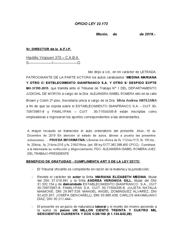 Oficio Afip | PDF | Ley constitucional | Ciencias sociales