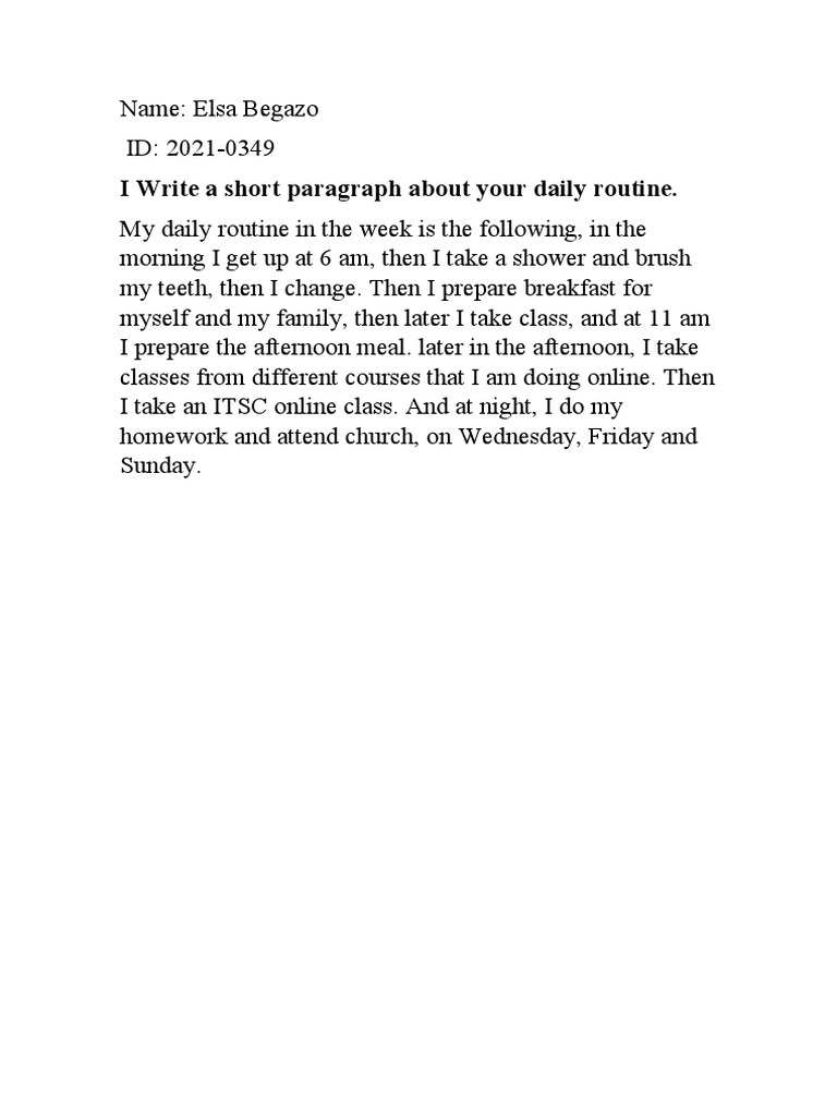 My Daily Routine in Simple Past Tense | PDF