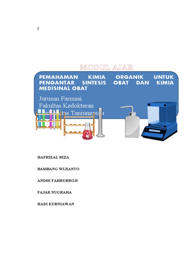 Modul Kimia Organik-Dasar Sintesis Obat Dan Interaksi Obat Reseptor New ...