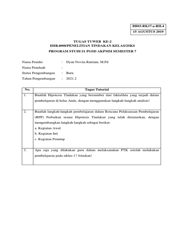 TUGAS TUTORIAL 2 PTK Devikaruniautami 835142147 Dikonversi | PDF
