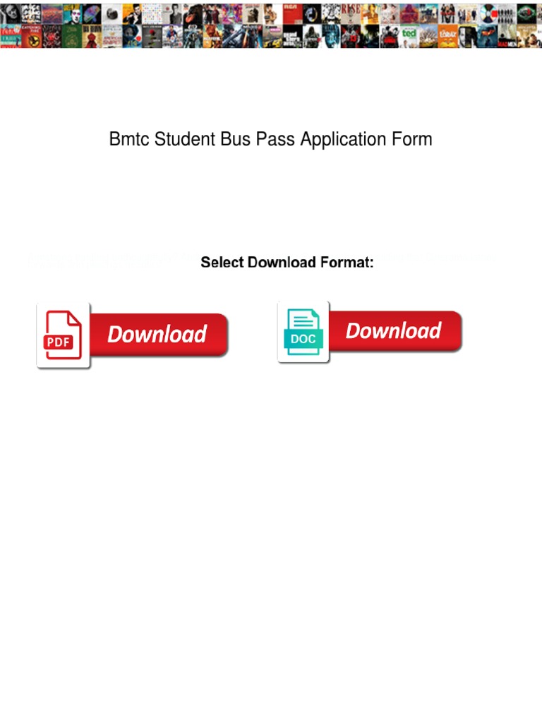 BMTC Student Bus Pass Application Form | PDF | Bus | Application Software