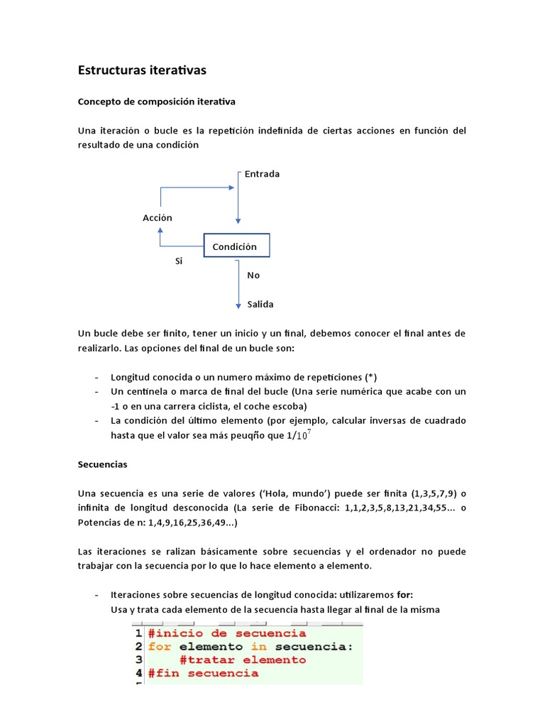 Estructuras Iterativas Python | Descargar gratis PDF | Secuencia ...