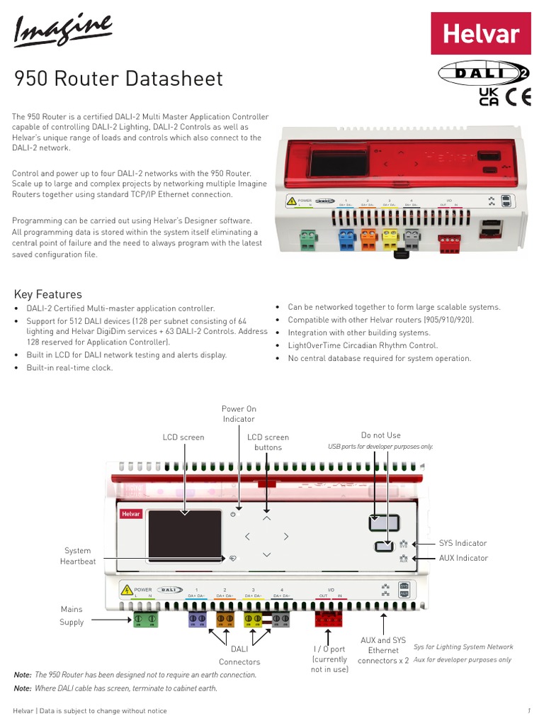 950 Router Datasheet: Key Features | PDF | Manufactured Goods | Data ...