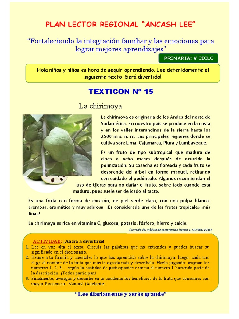 Texticón 15 V Ciclo (Rev.) ML | PDF | Fruta