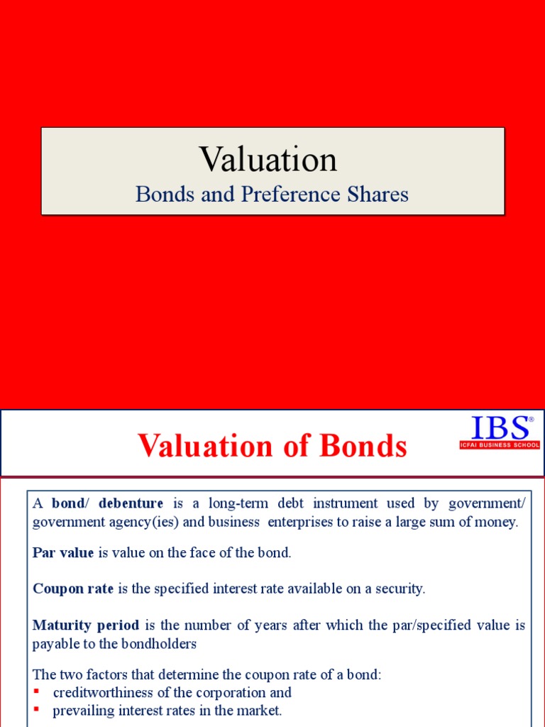 Bond and Preference Share Valuation | PDF | Bonds (Finance) | Yield ...