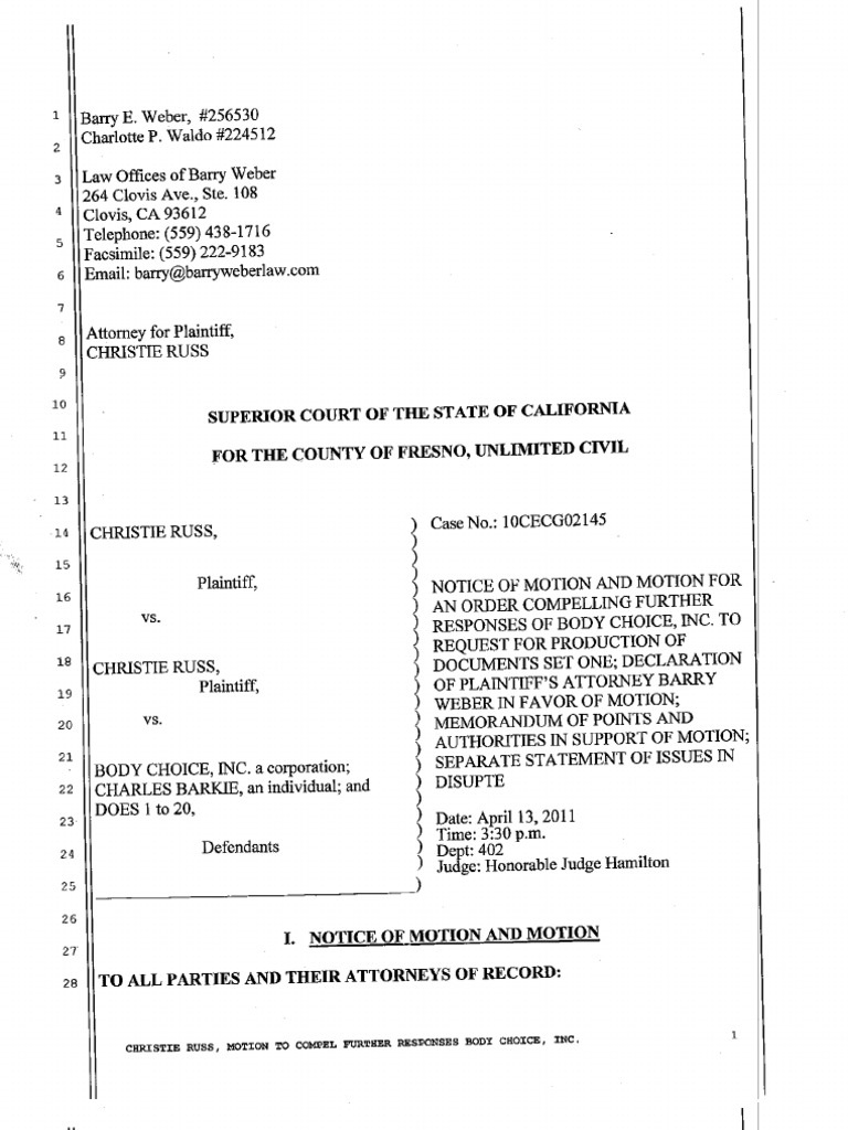 Motion To Compel Discovery - 00000 | PDF