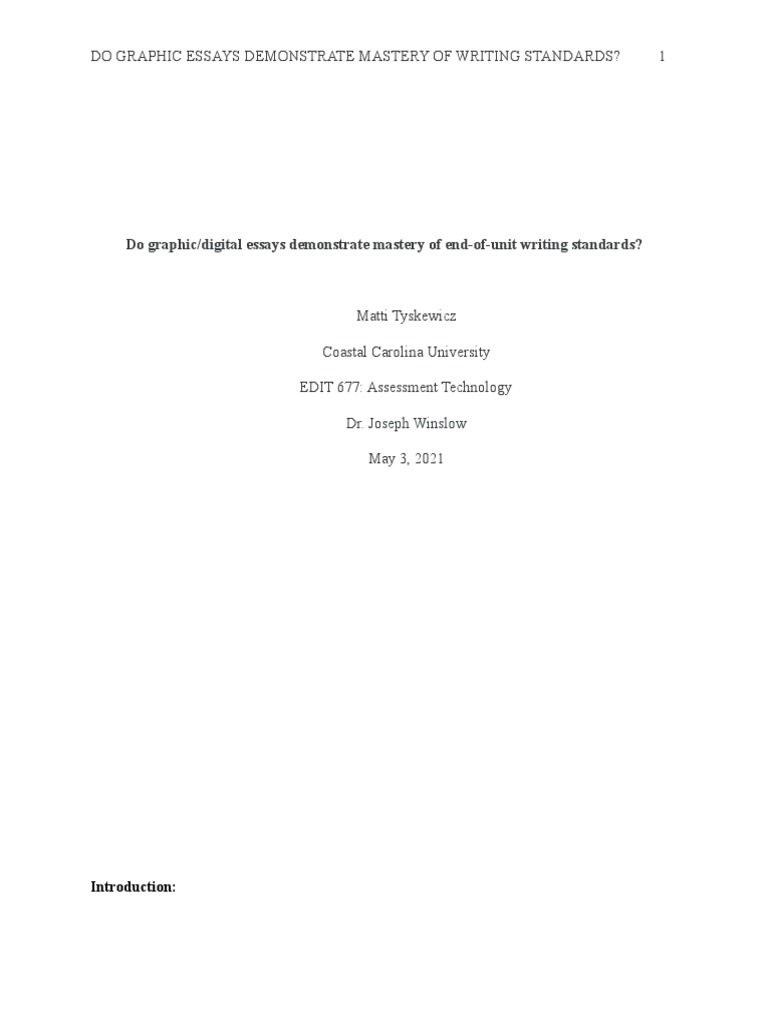 Edit677 Final Project Digital Essay Assessment | PDF | Essays | Narrative