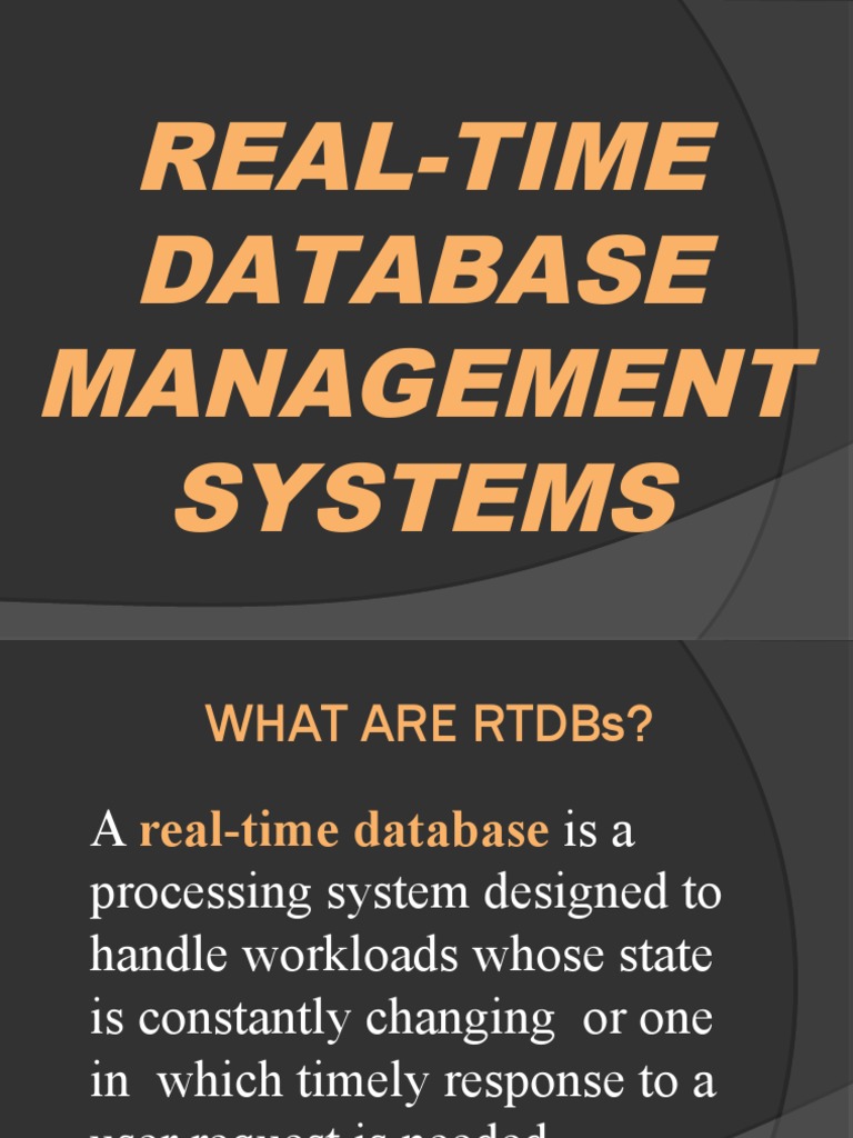 Real-Time Database Management Systems | PDF | Aviation | Air Traffic ...