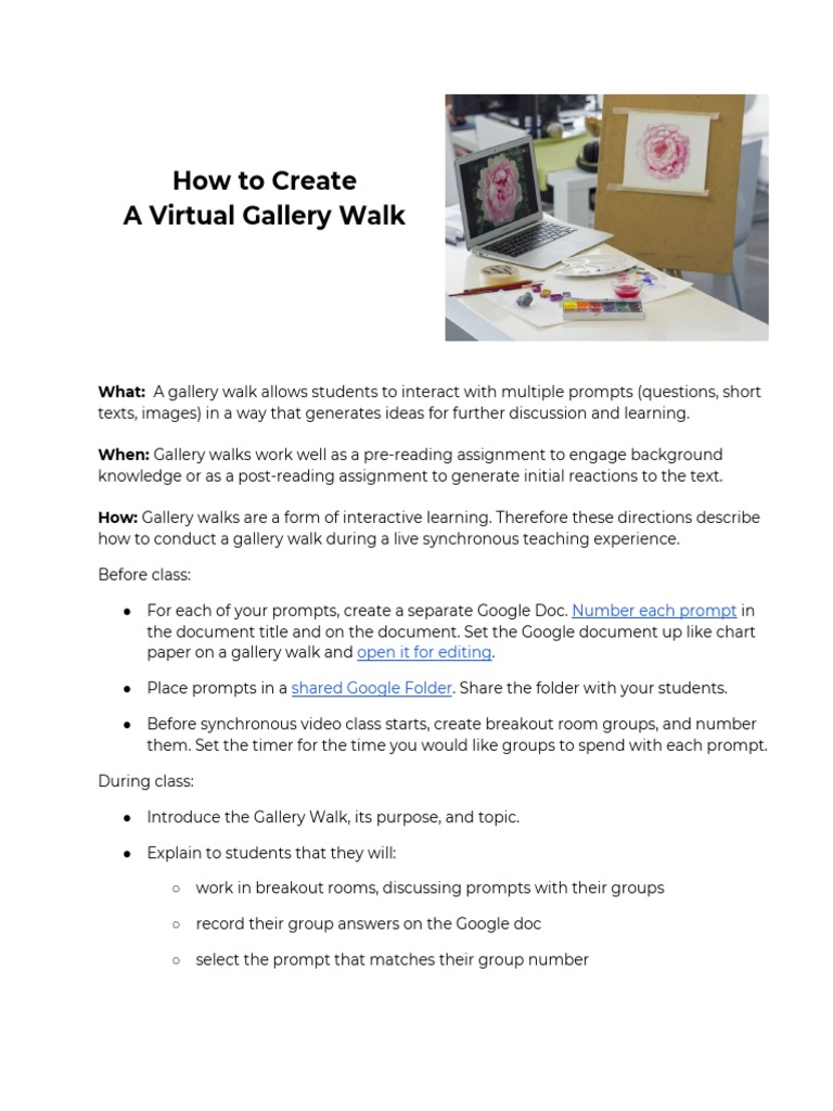 Virtual Gallery Walk | PDF | Human Communication | Behavior Modification