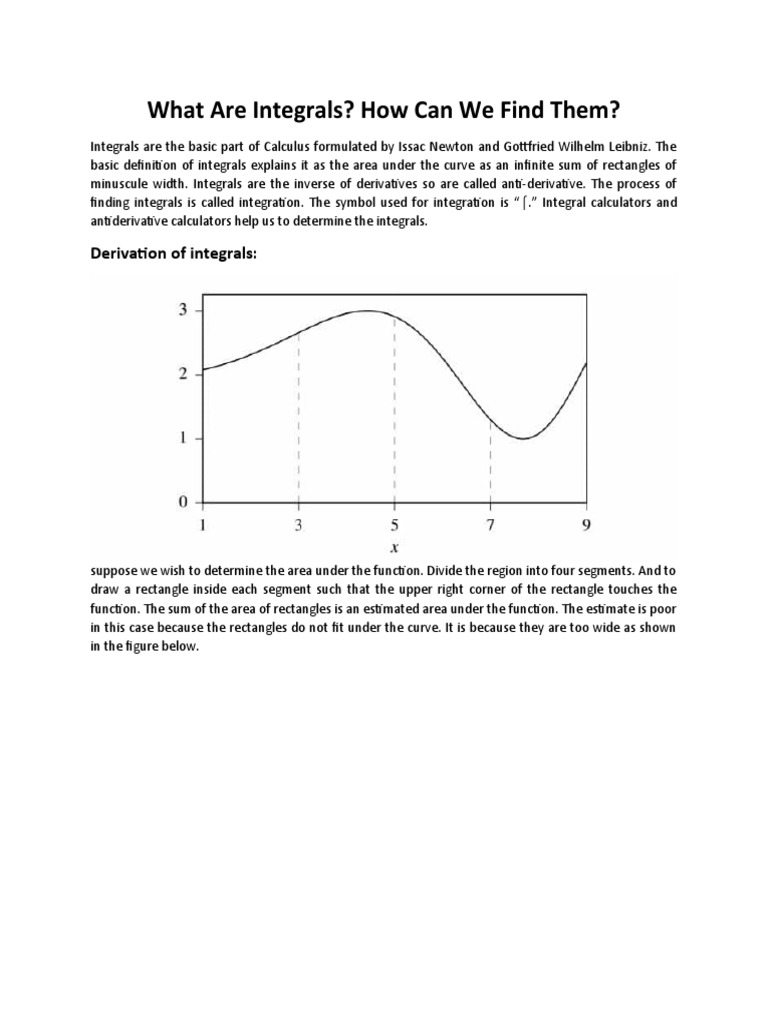 What Are Integrals? How Can We Find Them? | PDF | Integral | Analysis