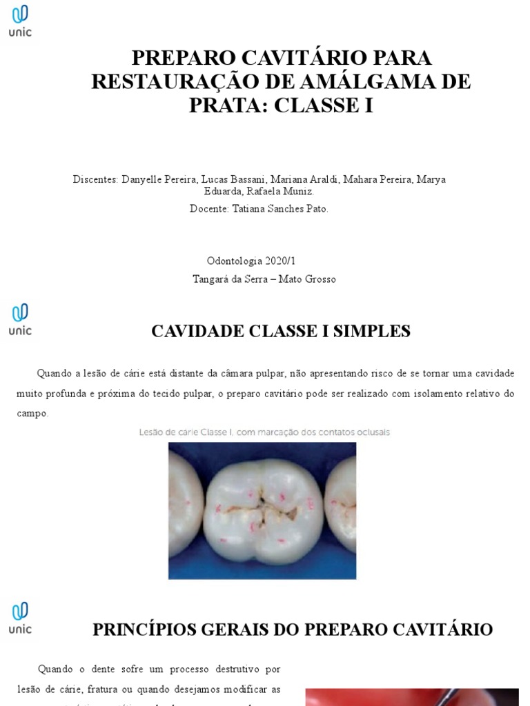 Preparo Cavitário para Restauração de Amálgama de Prata | PDF ...
