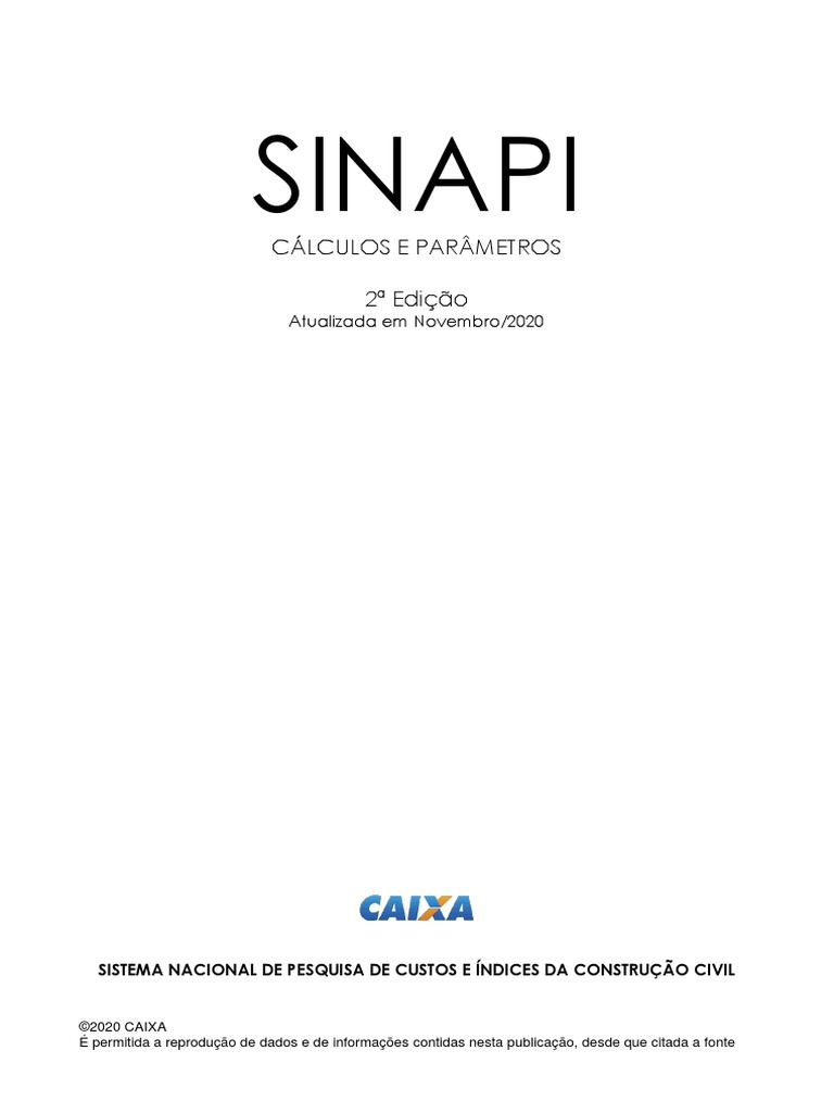 Livro2 SINAPI Calculos e Parametros 2 Edicao Digital | PDF