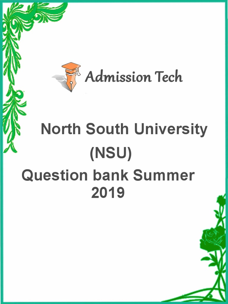 Admission: North South University (NSU) Question Bank Summer 2019 | PDF ...