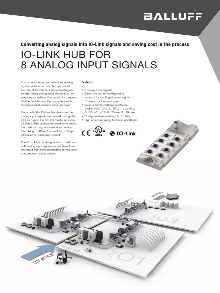 Io-Link Hub For 8 Analog Input Signals | PDF | Telecommunications ...