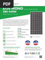 Waaree Data Sheet | PDF | Solar Cell | Solar Power