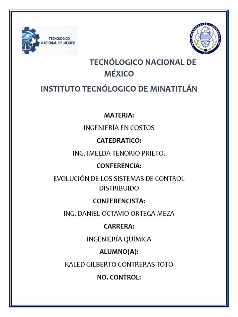Evolucion de Los Sistemas de Control Distribuido | PDF | Sistema de control | Ingenieria Eléctrica