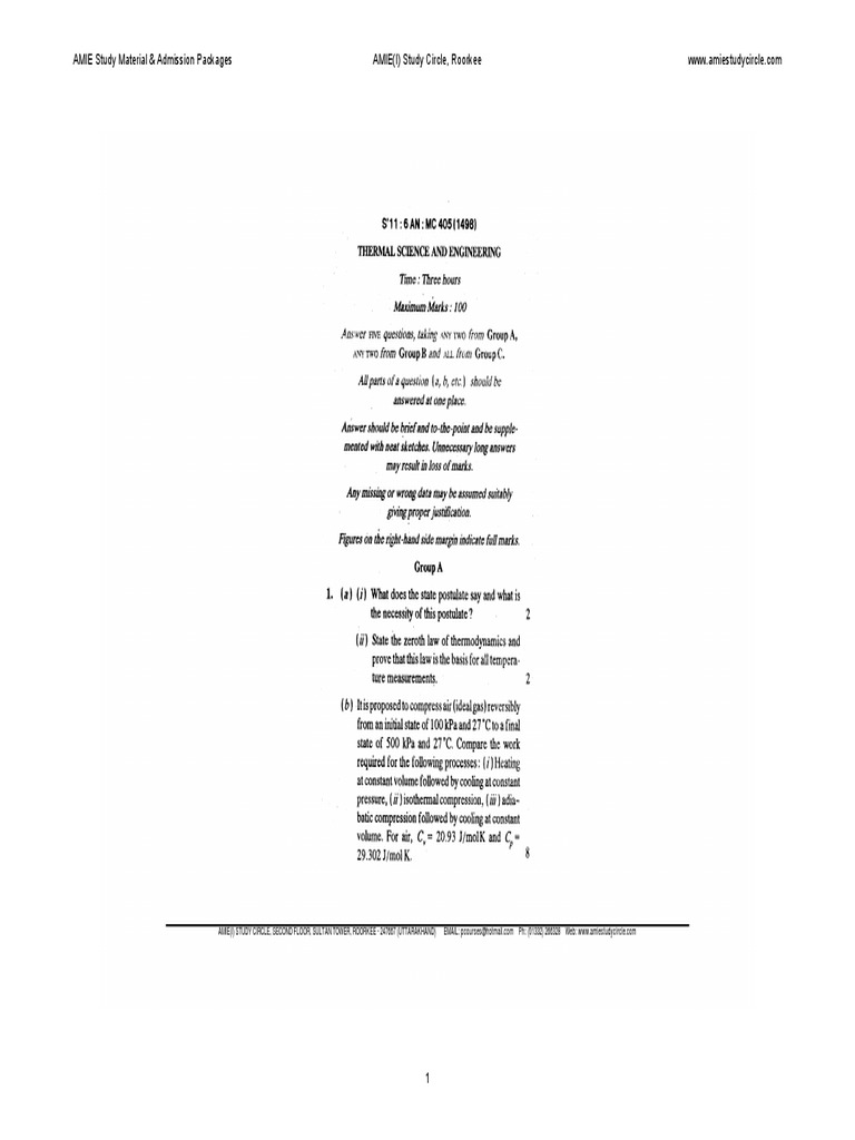 AMIE Study Material & Admission Packages AMIE (I) Study Circle, Roorkee ...