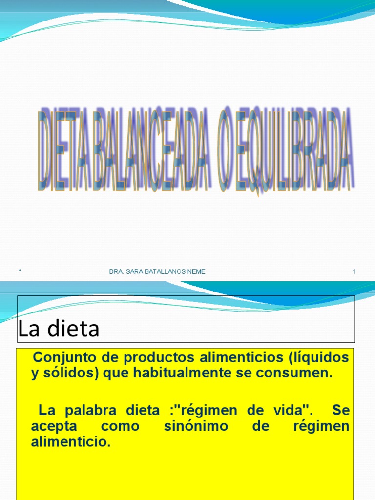 Dieta Balanceada | PDF | Dieta | Alimentos
