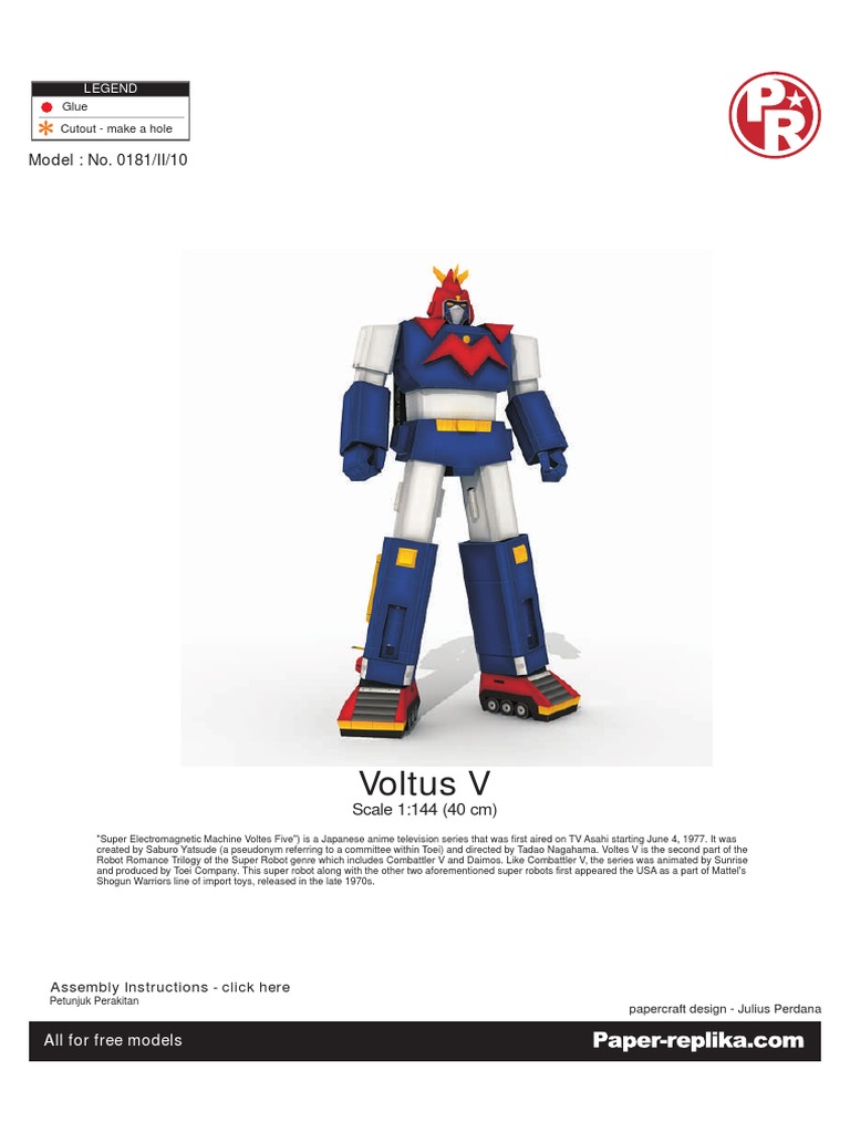Voltus V Papercraft Template Guide | PDF | Entertainment | Anime Industry