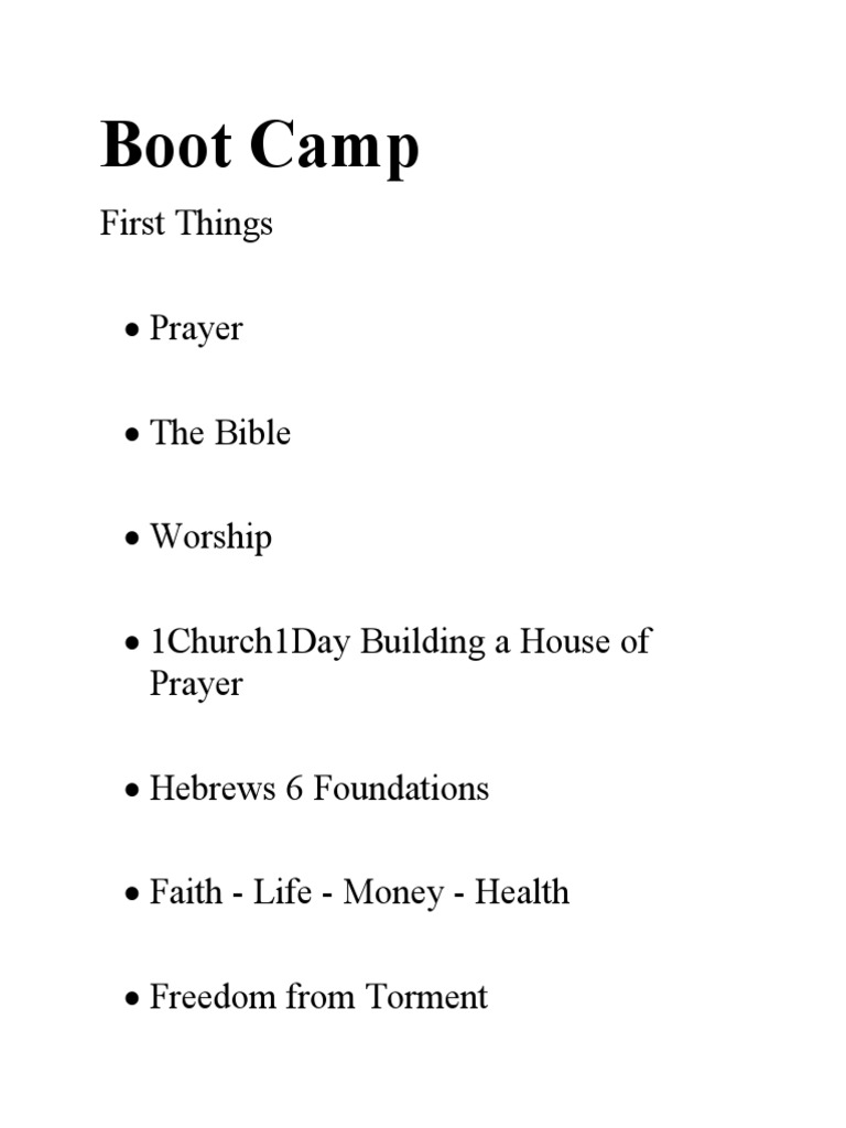 Boot Camp Pdf Religion Spirituality