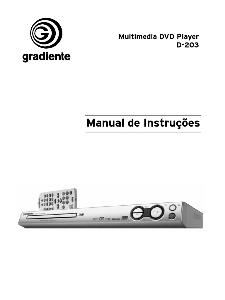 Manual DVD Gradiente D203 | PDF | DVD | Vídeo
