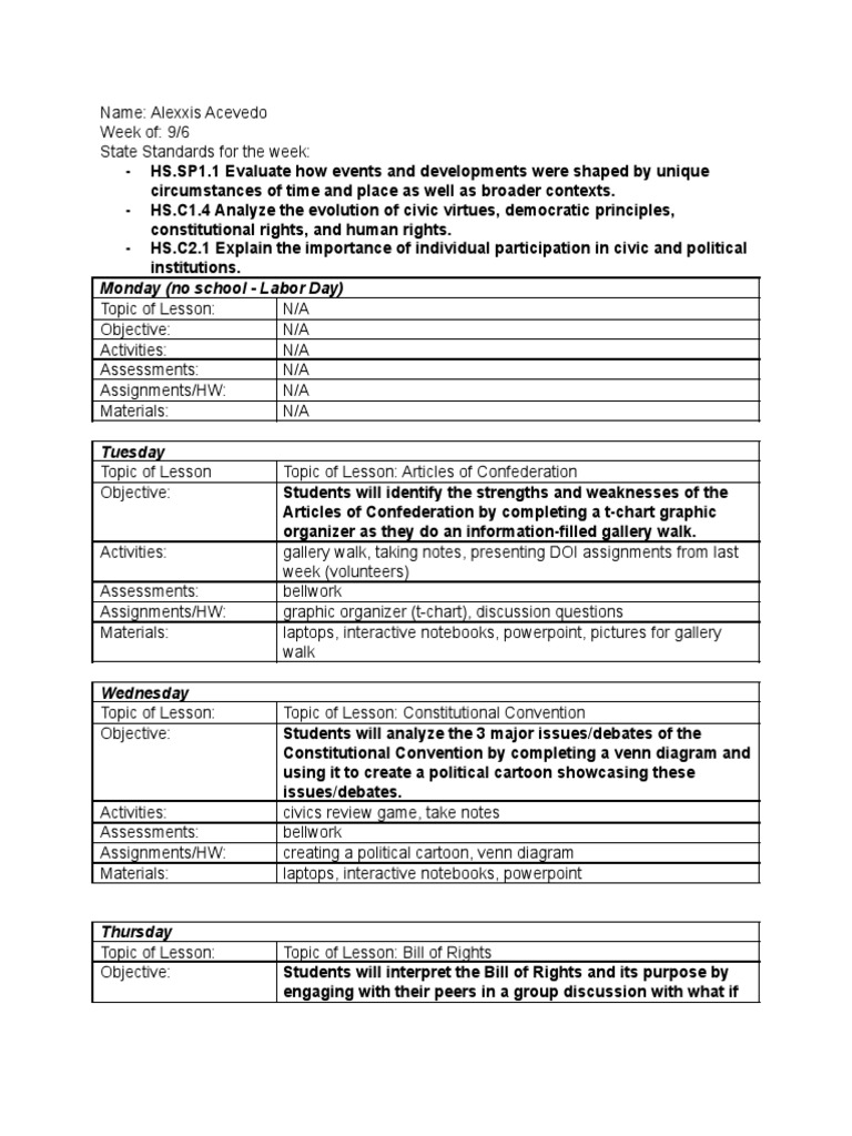 Monday (No School - Labor Day) | Descargar gratis PDF | Cognition ...